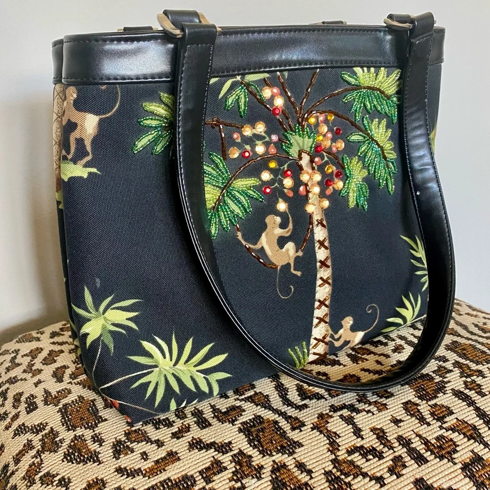 Bags | Go Bananas Mixed Beaded Bag Tropical Vacation Bedazzled | Poshmark